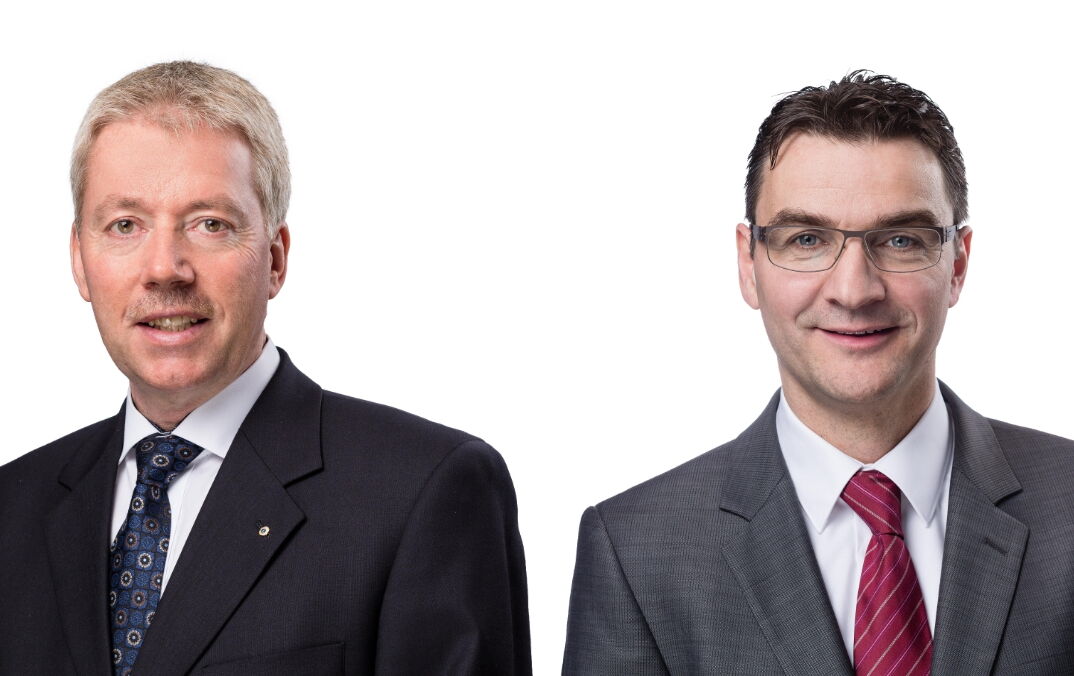 Verbandspräsident Martin Kummer und Geschäftsführer Pascal Johner auf ...